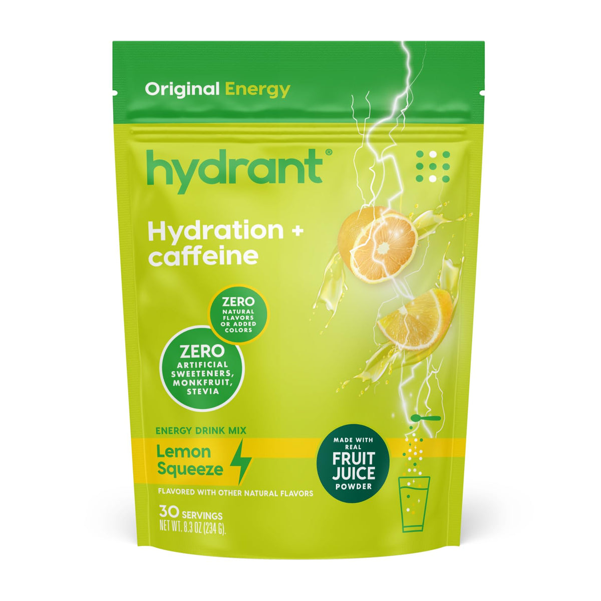 Energy Electrolyte Drink Mix, 30 Servings - Lemon Squeeze | Hewyn