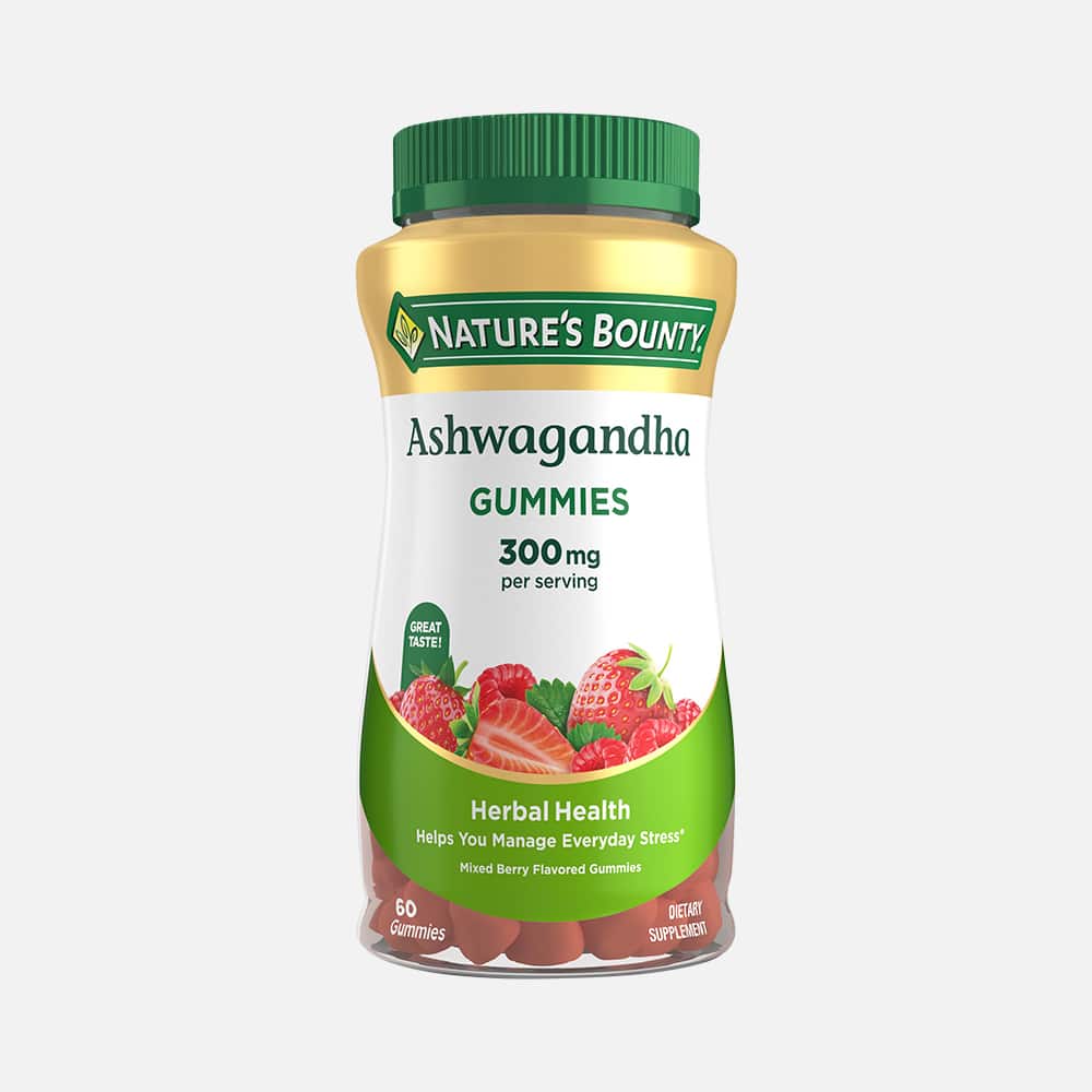 Nature's Bounty KSM-66 Ashwagandha 300mg - 60 Mixed Berry Gu | Hewyn